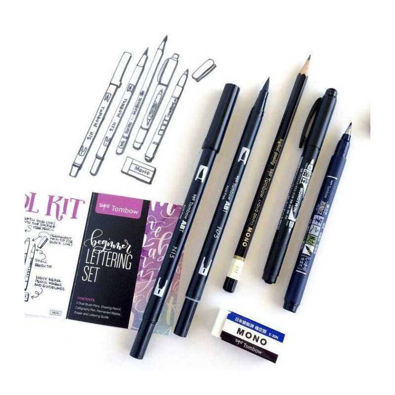 SET LETTERING BEGINNER + MANUAL DE INSTRUCTIUNI TOMBOW